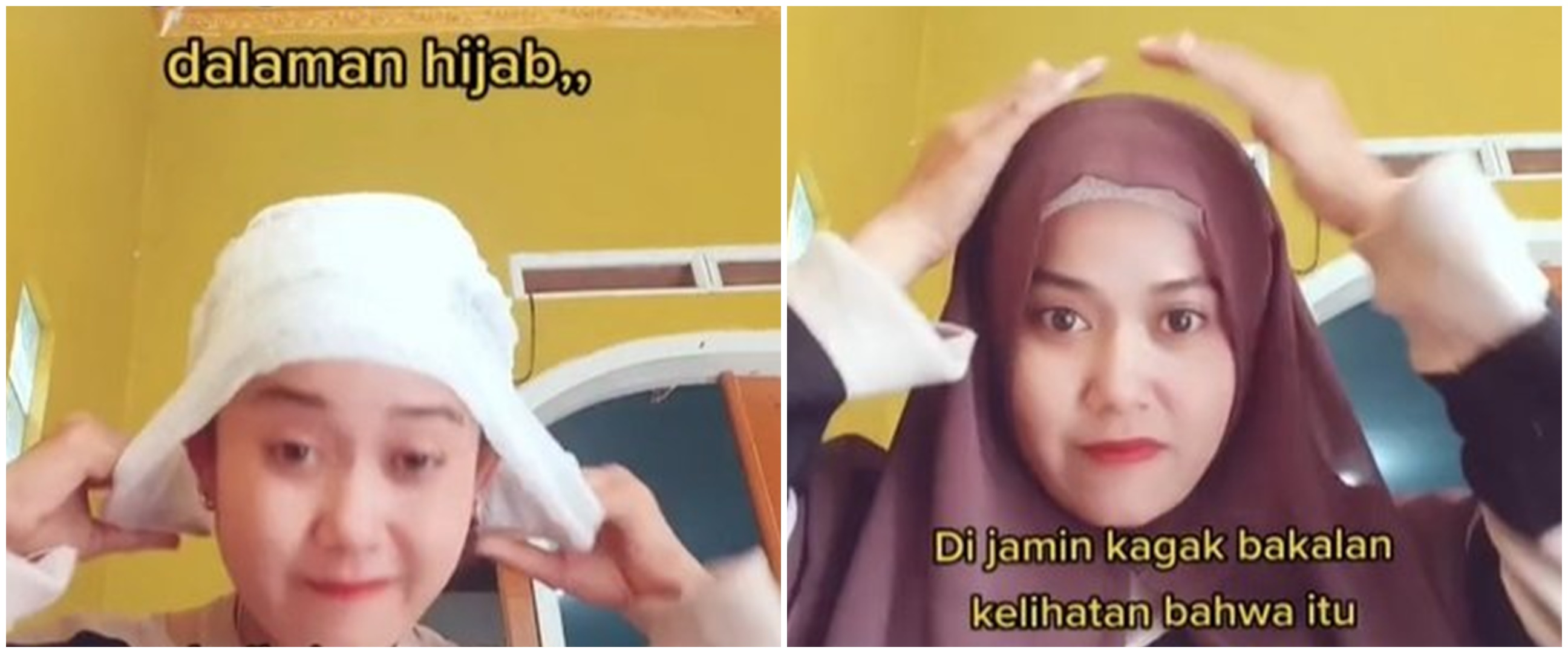 Emak-emak beri tips kalau lupa bawa dalaman hijab, idenya kocak