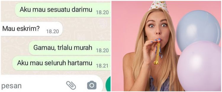 11 Chat lucu minta hadiah ke pacar ini endingnya bikin tepuk jidat