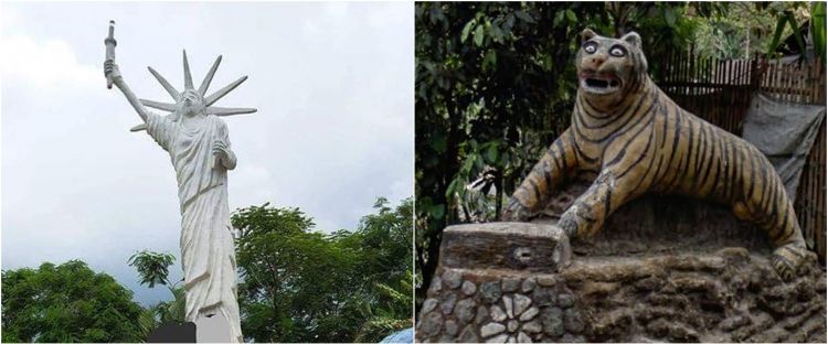 13 Potret lucu patung bentuk nyeleneh ini bikin yang lihat tepuk jidat