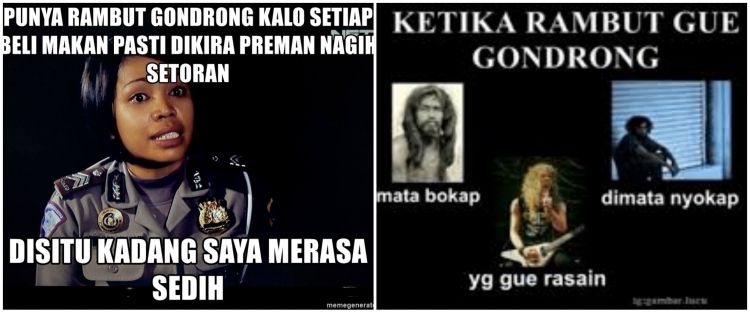 13 Meme suka duka punya rambut gondrong ini bikin angguk setuju
