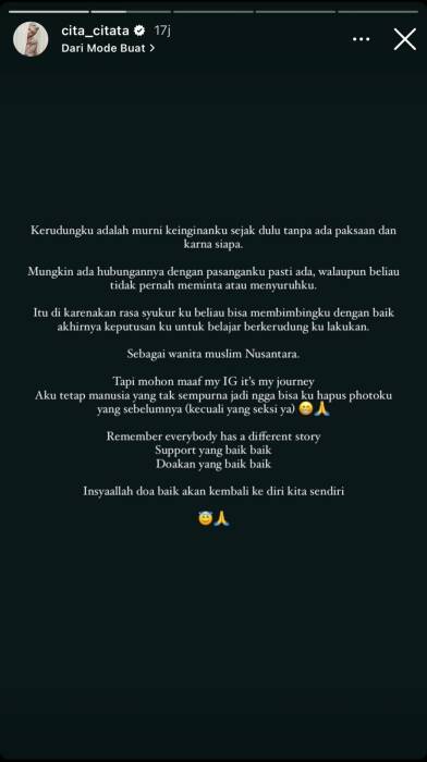 13 Pesona Cita Citata pakai hijab, dipuji makin cantik