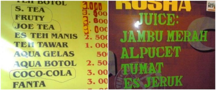 11 Tulisan typo di menu minuman ini bikin mikir keras bacanya