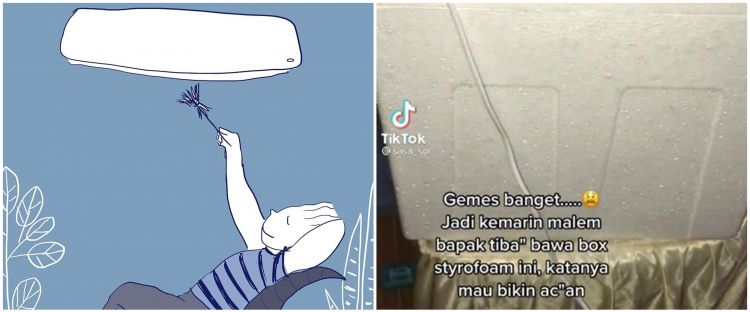 Kreatif abis, seorang ayah buatkan AC manual unik untuk anaknya
