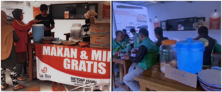 Warung ini bagikan makanan gratis setiap hari, ambil sendiri sepuasnya