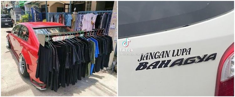 11 Potret nyeleneh belakang mobil ini bikin senyum tipis