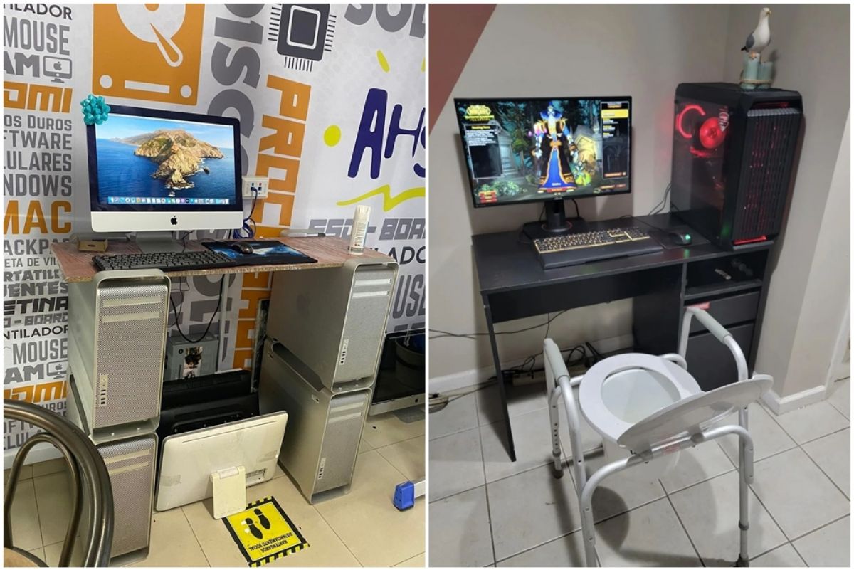 11 Potret set up komputer dari barang bekas, irit sekaligus kocak ...