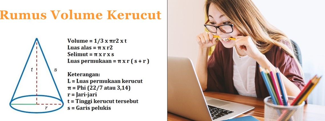 9 Contoh soal volume kerucut dan pembahasan lengkap