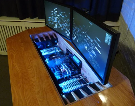 11 Ide kreatif rakit komputer di dalam meja, futuristik dan menarik ...