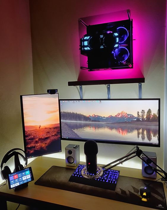 11 Ide kreatif rakit komputer menempel di dinding, bikin hemat tempat ...