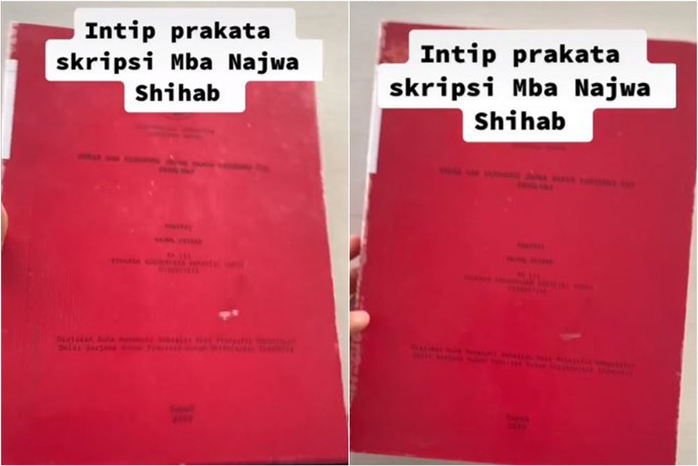 Viral skripsi Najwa Shihab, nama sang suami di lembar prakata dis