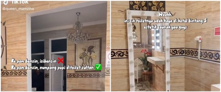 Toilet 'sultan' di pom bensin ini mewah abis, intip 10 penampakannya