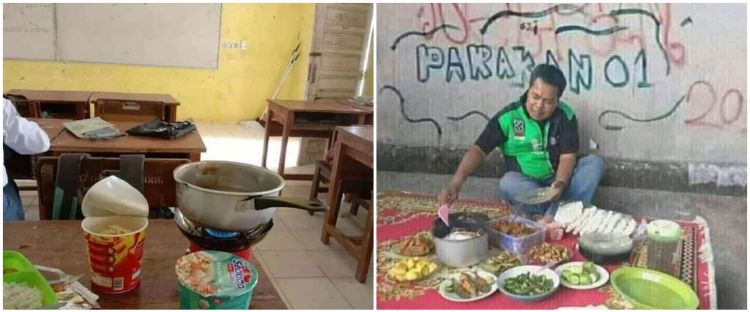 11 Tingkah lucu orang masak di tempat tak terduga, bikin tepuk jidat