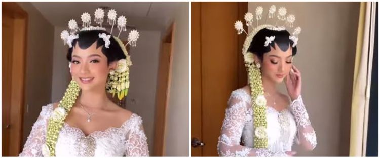 Nikah pakai adat Jawa, 5 potret detail baju akad nikah Glenca Chysara Nikah pakai adat Jawa, 5 potret detail baju akad nikah Glenca Chysara