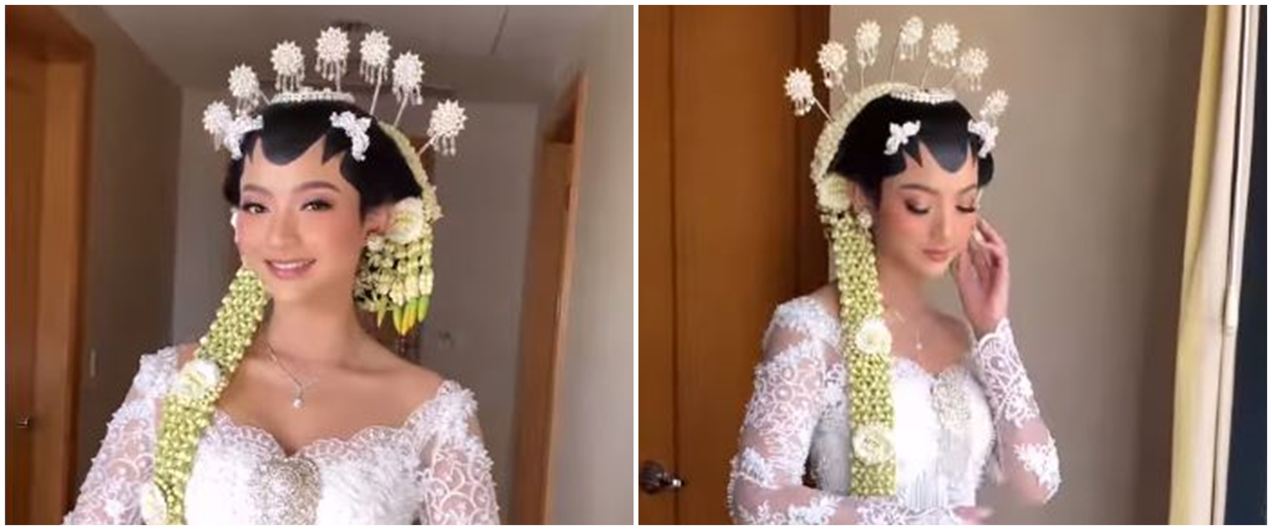 Nikah pakai adat Jawa, 5 potret detail baju akad nikah Glenca Chy