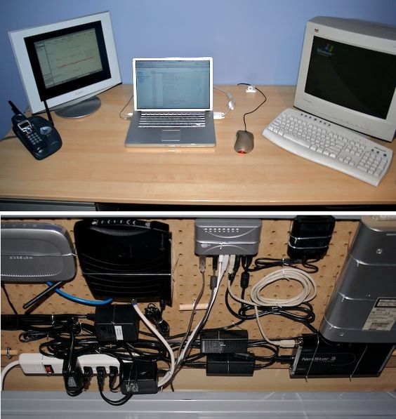 11 Ide kreatif rapikan kabel komputer di bawah meja, tampilan lebih ...