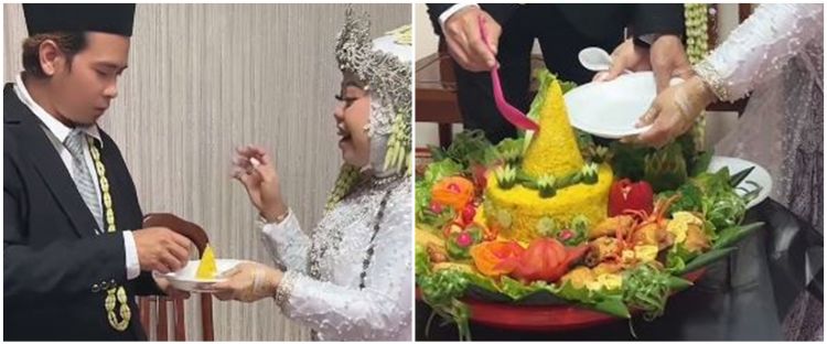 Tahan emosi, momen pengantin susah potong tumpeng ini alasannya bikin ... Tahan emosi, momen pengantin susah potong tumpeng ini alasannya bikin ...