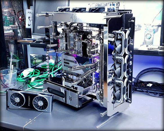 11 Ide kreatif rakit komputer dengan komponen berwarna chrome, tampil ...