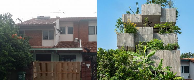 Rumah tua dimakeover jadi hunian bak dalam hutan bergaya tropis modern ...