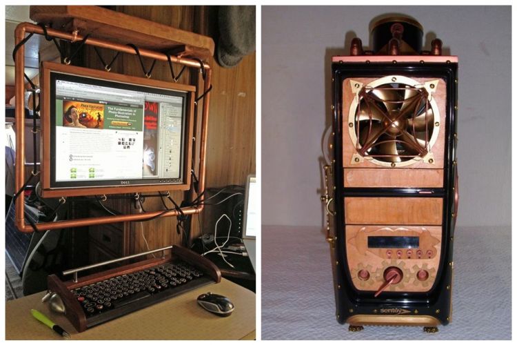 11 Ide kreatif rakit komputer dengan konsep teknologi lawas, estetik ...