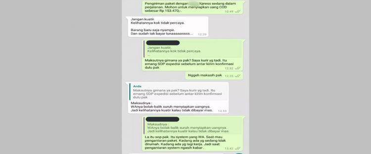 13 Chat lucu kurir saat kirim paket COD hadapi customer galak, kocak ...