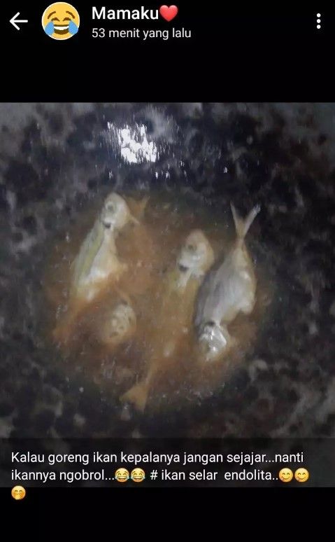 11 Status whatsapp lucu ibu-ibu pamer makanan, lucunya nggak ada