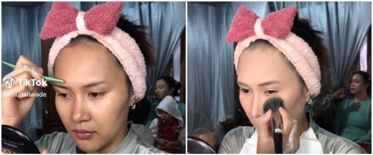 Rias wajah sendiri saat menikah, hasil makeup wanita ini disebut mirip ...