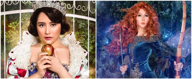 15 Gaya seleb jalani pemotretan ala putri Disney, Fuji tampil manis ...