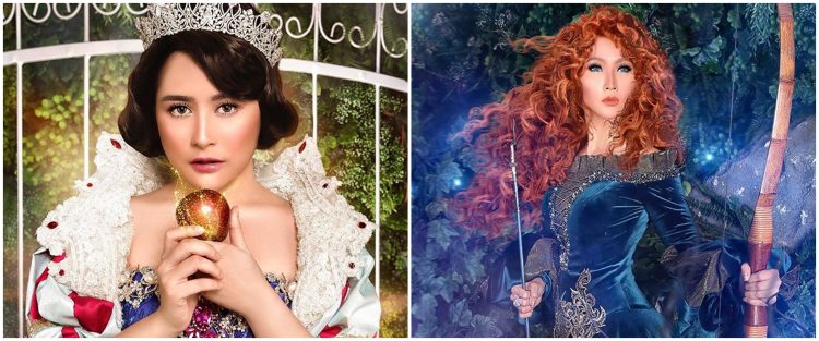 15 Gaya seleb jalani pemotretan ala putri Disney, Fuji tampil manis ...