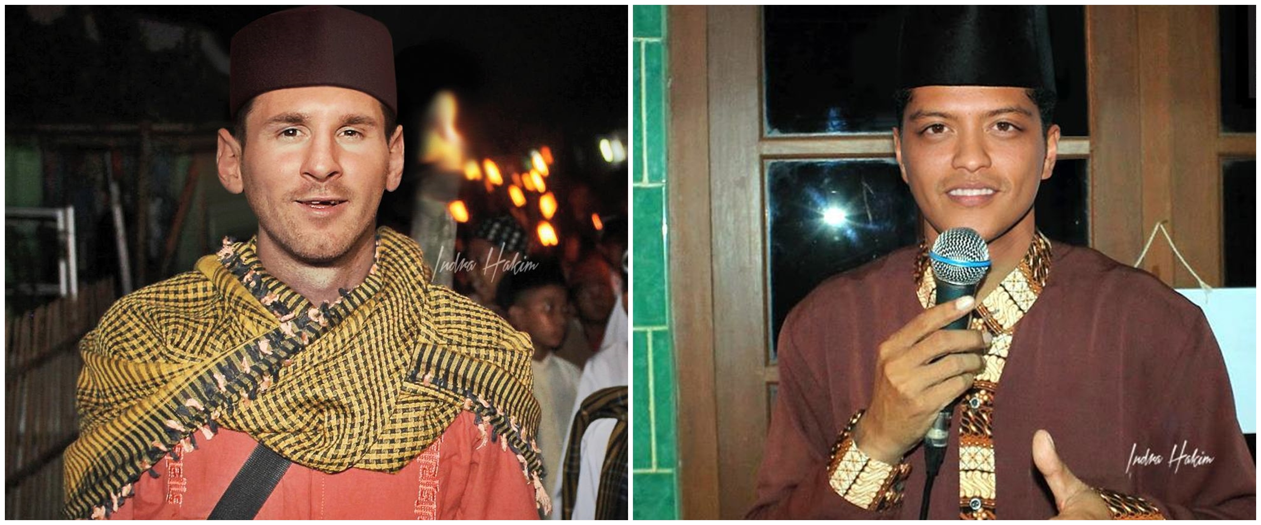 11 Editan kocak artis dunia dandan ala santri ini penampakannya b