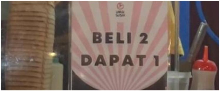 9 Tulisan lucu promosi nyeleneh 'beli satu gratis satu' ini bikin ...
