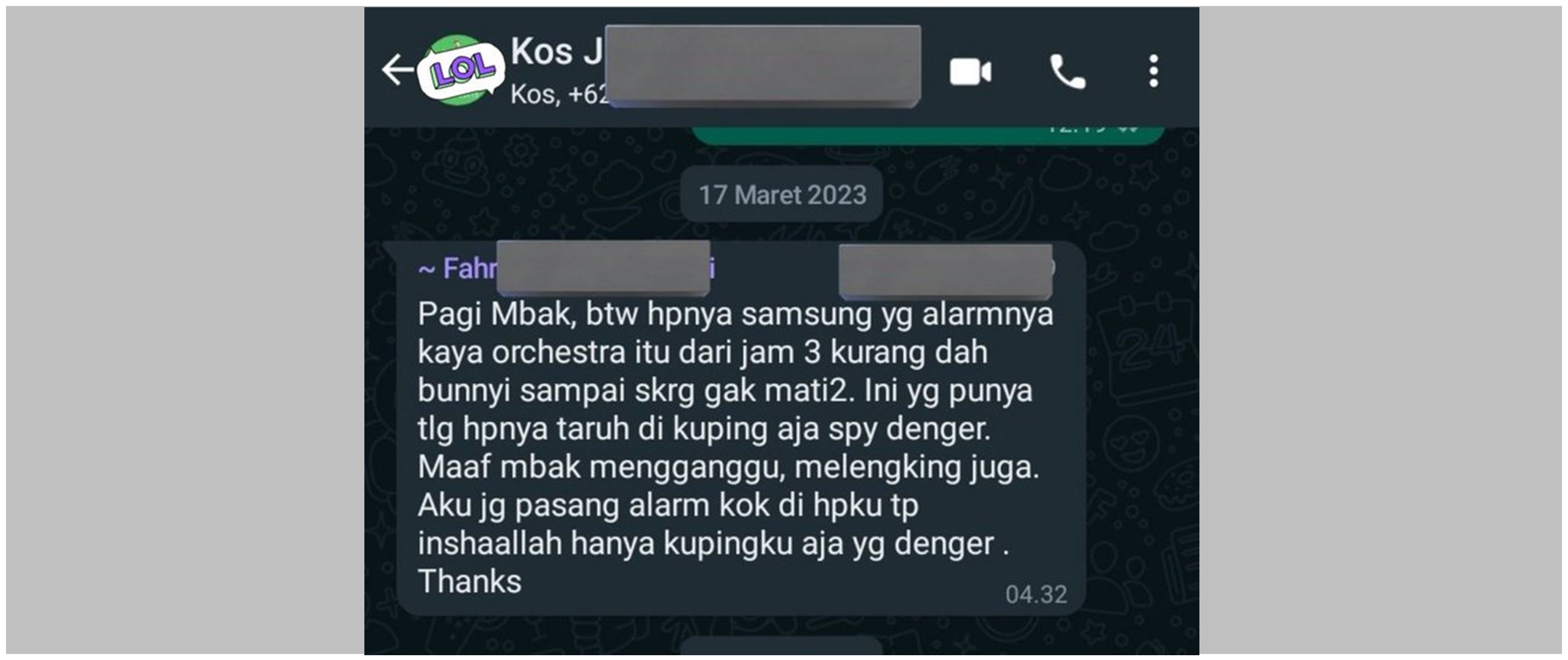11 Chat lucu peringatan dari ibu kos ini isinya nyelekit banget,