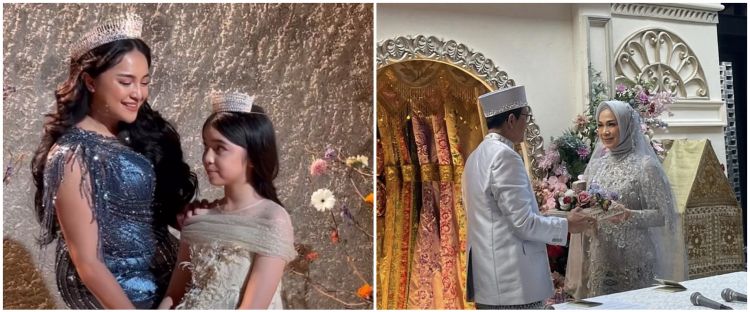 Momen pernikahan ibu Marshanda, kehadiran Sienna bikin salah fokus