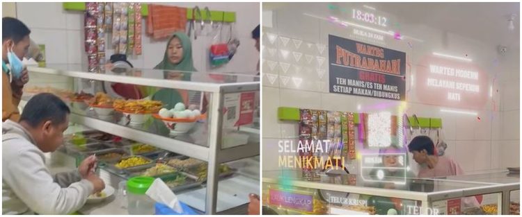 Warteg ini punya interior antimainstream, bikin pembeli berasa masuk ke ...