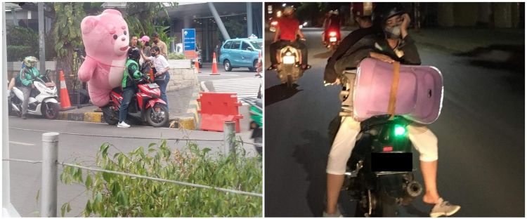 11 Potret kocak momen driver ojek online dapat penumpang aneh ini bikin ...