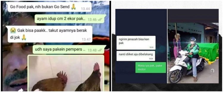 11 Chat lucu berisi permintaan aneh customer ini bikin driver ojol ...