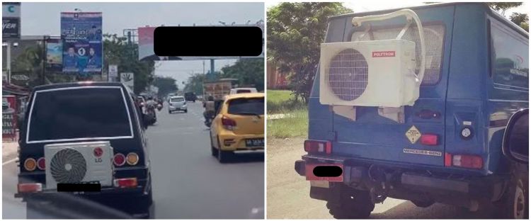 11 Potret kocak modifikasi AC ruangan dipasang di mobil ini ...
