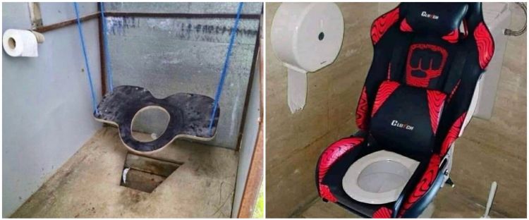11 Potret kocak desain nyeleneh jamban ini bikin bingung yang mau buang ...