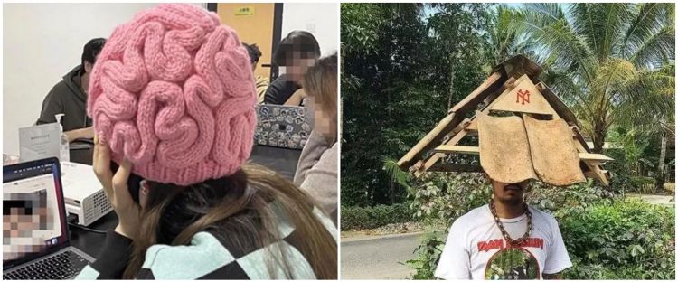 11 Potret kocak desain nyeleneh topi ini alih-alih terlihat keren malah ...