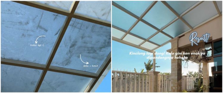 Nggak perlu diguyur dengan air, ini cara bersihkan kanopi kaca berdebu ...