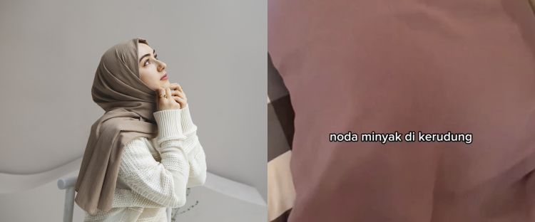 Bukan pakai detergen, ini cara hilangkan noda bekas minyak pada hijab ...