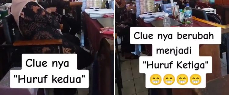 Teka-teki huruf kedua dan ketiga ini butuh beberapa menit baru paham ...