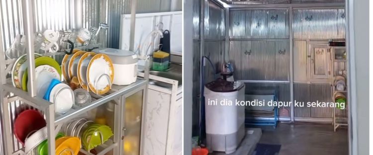 Desain dapur sederhana ini tampak rapi sedap dipandang tapi tuai ...