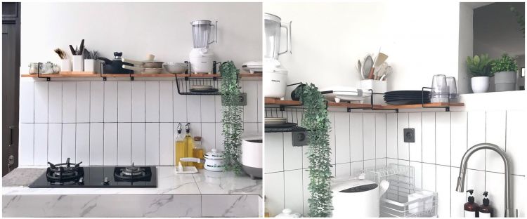 Tak pakai kitchen set tetap estetik, 9 potret dapur tanpa tirai kolong ...