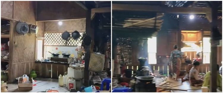 9 Potret dapur tradisional dinding gedek bambu ini tampilannya jadul ...