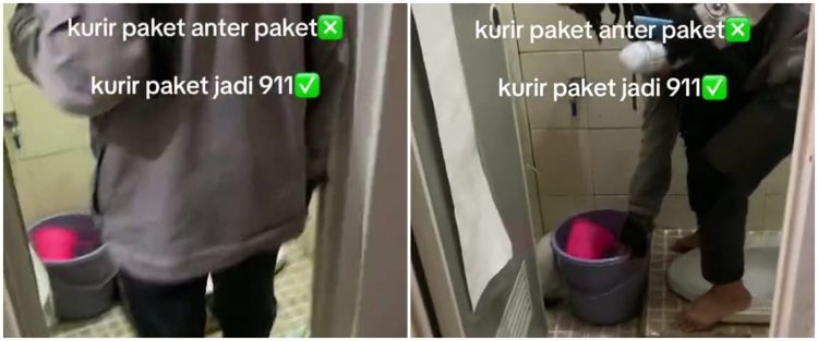 Definisi bisa lakukan apa saja, momen kurir dapat kerjaan tambahan saat ...