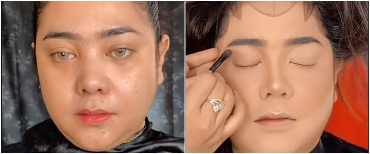 Transformasi makeup wanita bertubuh berisi di-makeup jadi pengantin ...