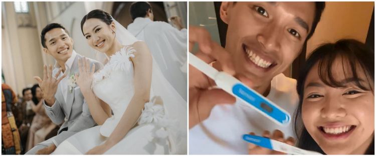 Dikaruniai calon bayi selang sebulan menikah, intip 9 momen Shanju dan Jojo umumkan kehamilan