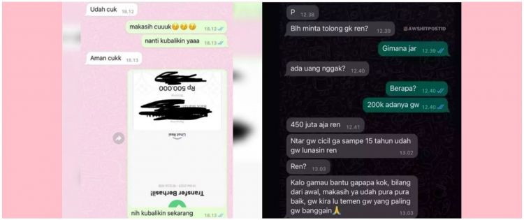 11 Chat Lucu Kelakuan Teman Saat Pinjam Uang Ini Diluar Ekspektasi Bikin Kesal Maksimal 