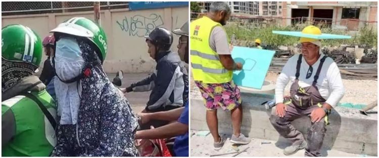 11 Potret kocak cara orang menghindari panas ini bikin meringis, ada ...