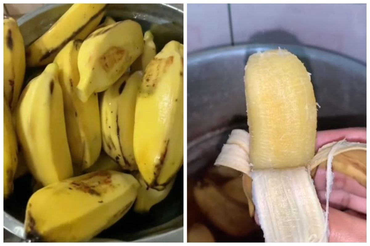 Just add 1 kitchen spice, this is how to boil bananas so that the color ...